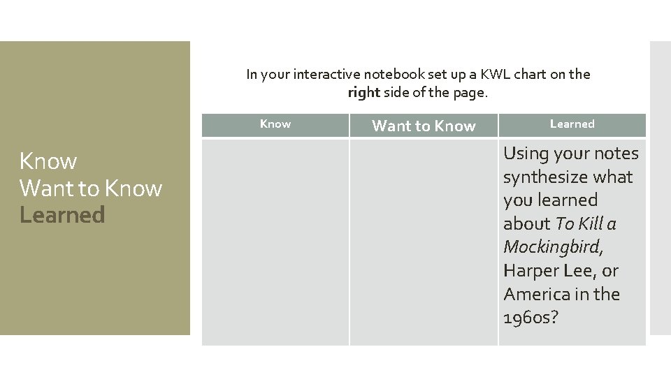 To Kill a Mockingbird Narrative Welcome Agenda Jigsaw
