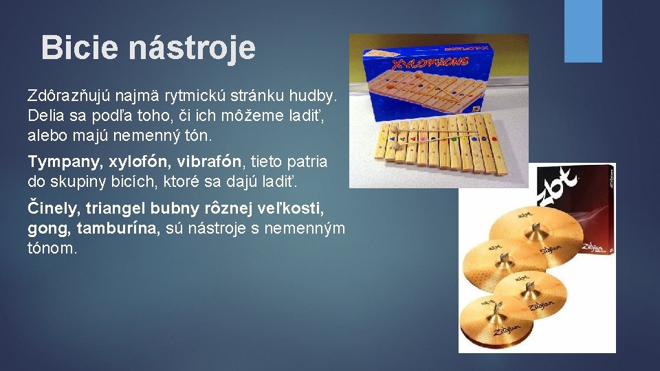 Spoznvame hudobn nstroje esteticko hudobn oblas vchovy poda