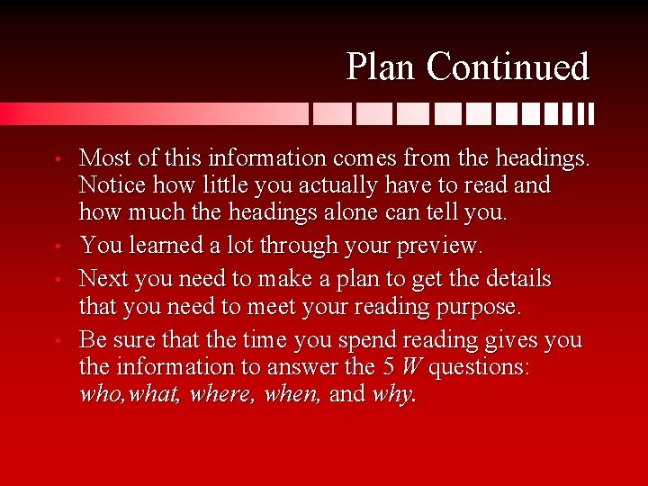 Reading History Goals Here you will learn how