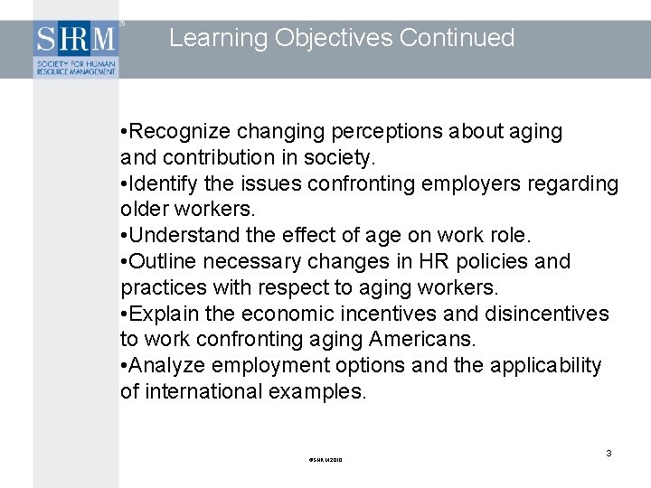 Workforce Planning Aging and Employment Module 1 Background