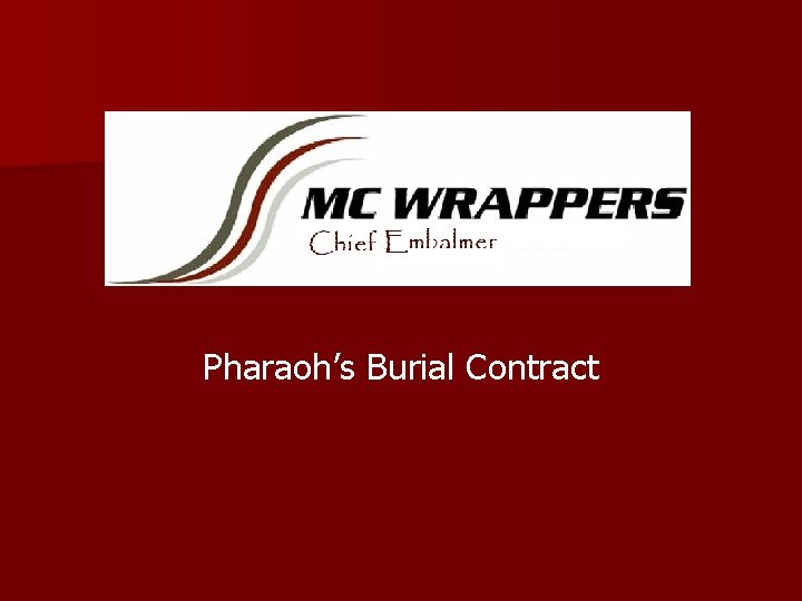 Pharaohs Burial Contract Items To Be Used Palm