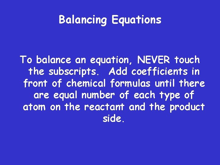 Chemistry Chemical Equations and Reactions Mrs Partridge Loveland