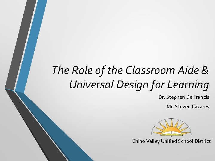 The Role of the Classroom Aide Universal Design