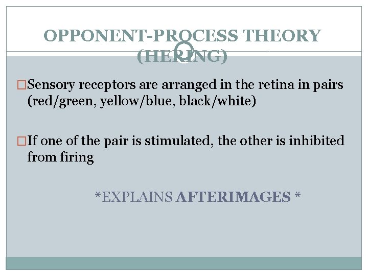 The Parts of the eye and vision Transduction