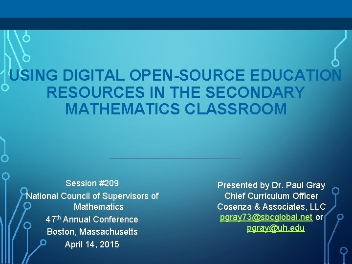 USING DIGITAL OPENSOURCE EDUCATION RESOURCES IN THE SECONDARY