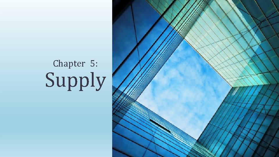 Chapter 5 Supply 5 1 What is Supply