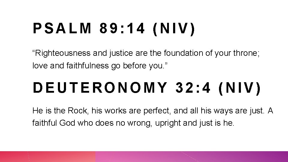 THINKING CHRISTIANLY ABOUT JUSTICE A C O N