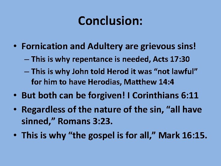 The Sins Of Fornication And Adultery Recent Sunday