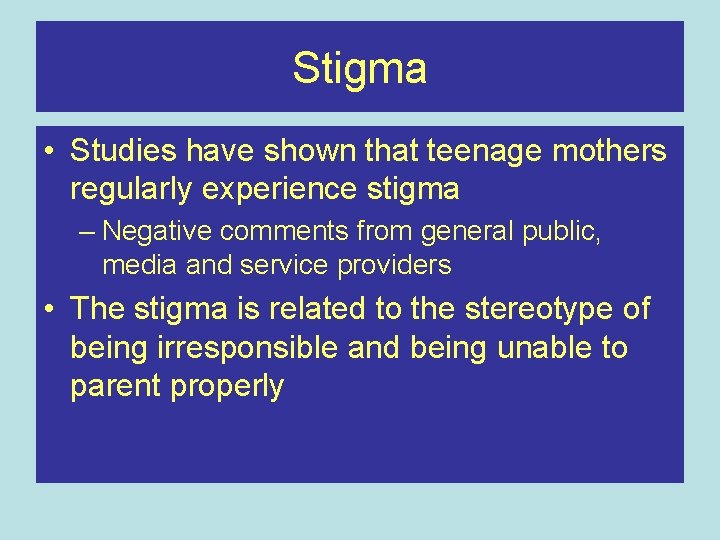 Teenage Pregnancy Week 18 Sociology of Human Reproduction