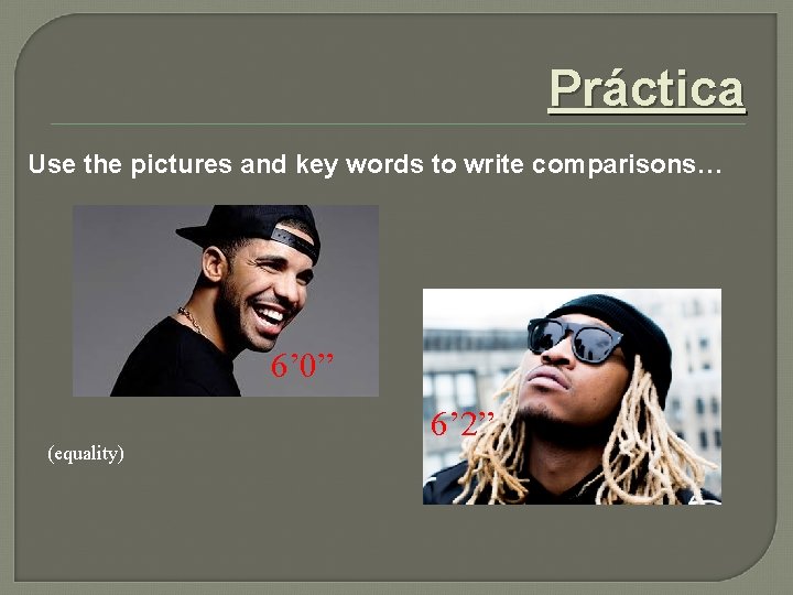 Comparisons and Superlatives Spanish 2 Profe Hodges WHS