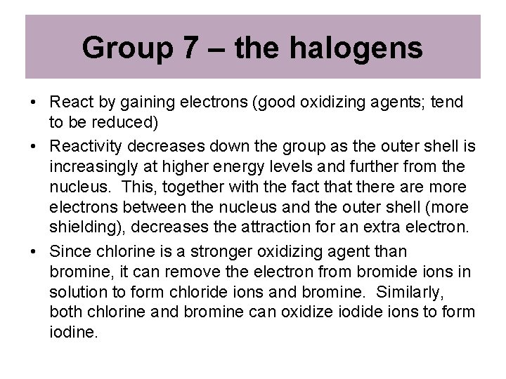 PART 2 The Periodic Table and Chemical Properties