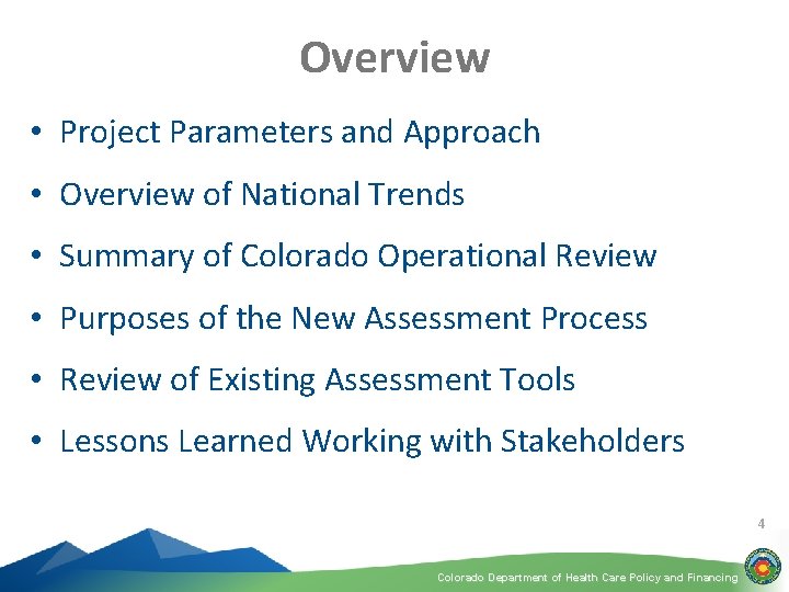 Colorado Assessment Tool Project HCBS Conference Presentation September
