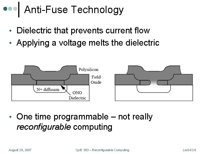 Cpr E Com S 583 Reconfigurable Computing Prof