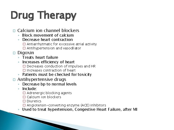 Cardiovascular Disorders Mr Tsigaridis Overview Diagnostic Tests for