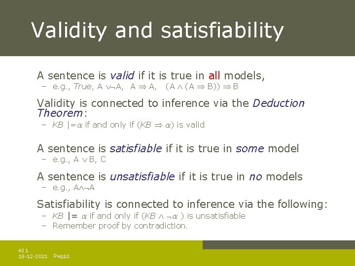 Artificial Intelligence Agents and Propositional Logic AI 1