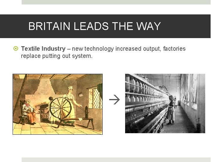 THE INDUSTRIAL REVOLUTION INTRODUCTION BACKGROUND Early 1700 s