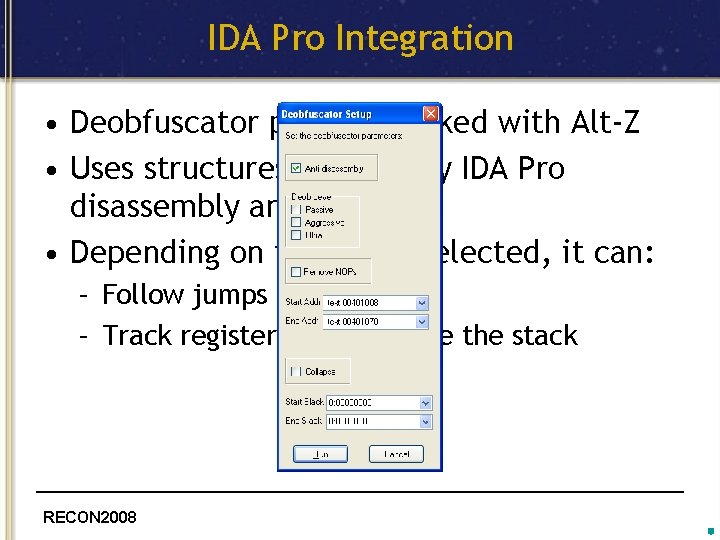 RIVERSIDE RESEARCH INSTITUTE Deobfuscator An Automated Approach to