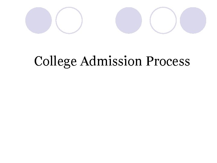 Understanding the College Admission Process WHS College Night