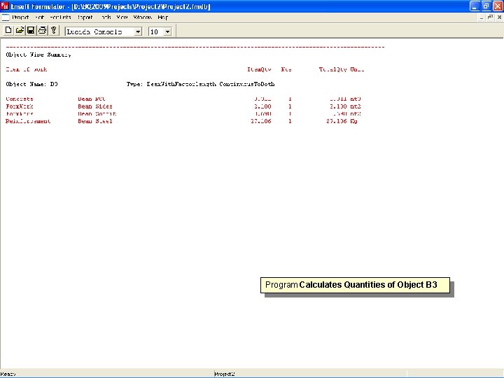 A StepbyStep Procedure for Quantity calculation Using Object