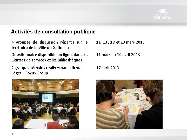 Rsultats de la consultation publique sur le Plan