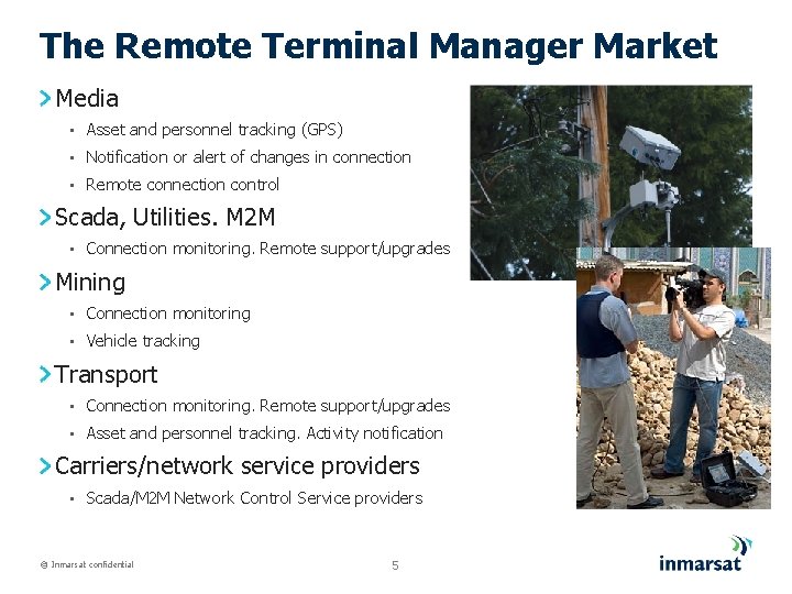 Remote Terminal Manager Monitor and control your BGAN