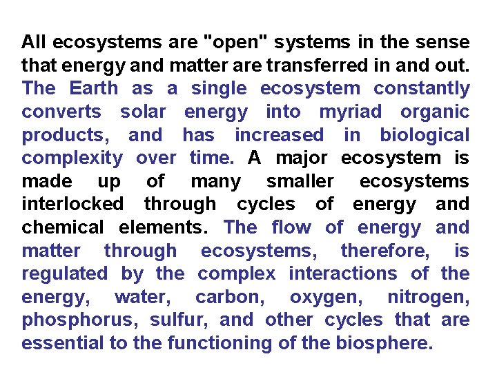 2 Ecosystems 2 1 Definition of Ecosystems A