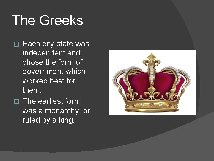 Where does American government really begin GREEK AND