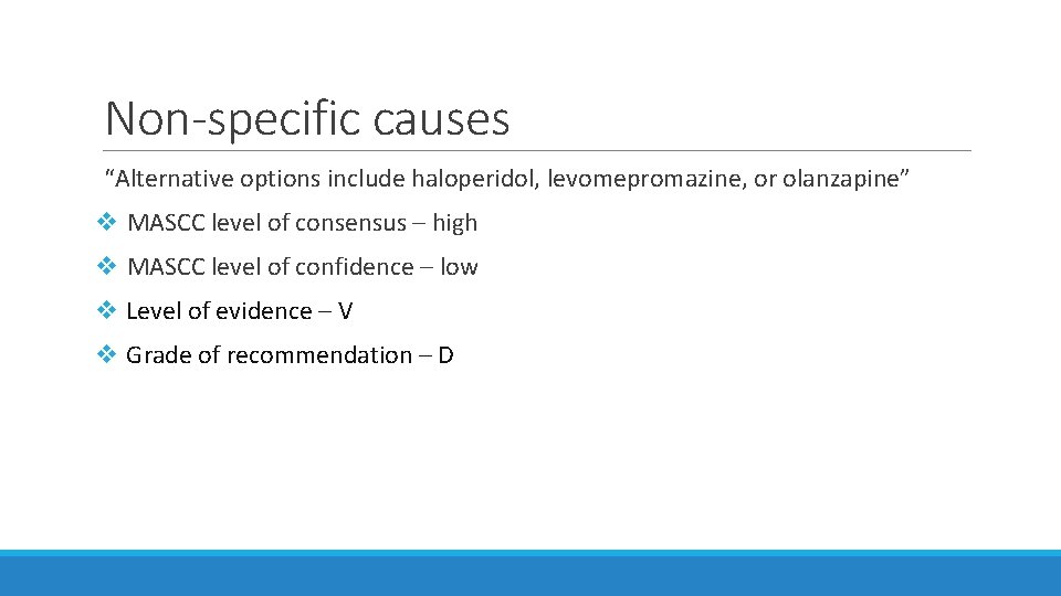 MASCC Guideline Nausea vomiting in advanced cancer PALLIATIVE