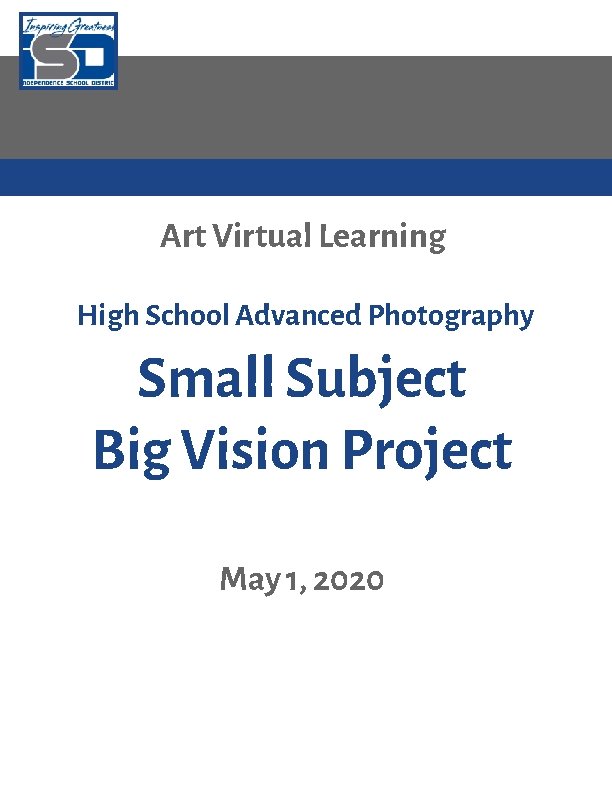 Art Virtual Learning High School Advanced Photography Small