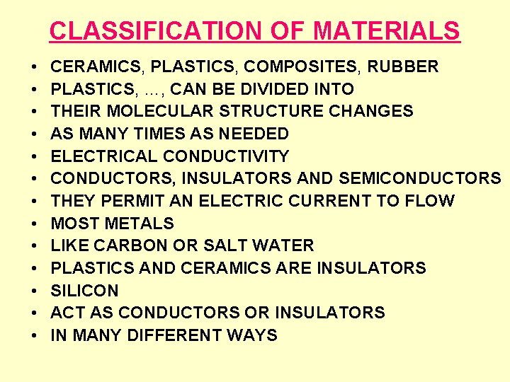 UNIT 2 CLASSIFICATION Vocabulary Materials countable vs uncountable