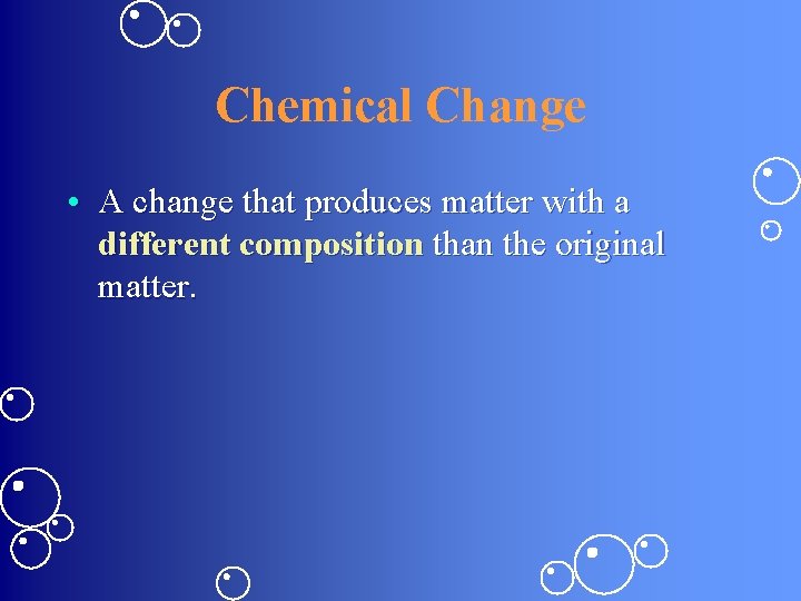 Honors Magnet Chemistry Matter and Change Important Vocabulary