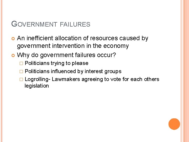 LESSON 11 LIMITING NEGATIVE EXTERNALITIES Commandcontrol policies Often