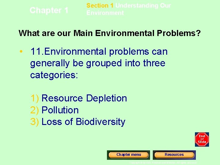 Chapter 1 Section 1 Understanding Our Environment What