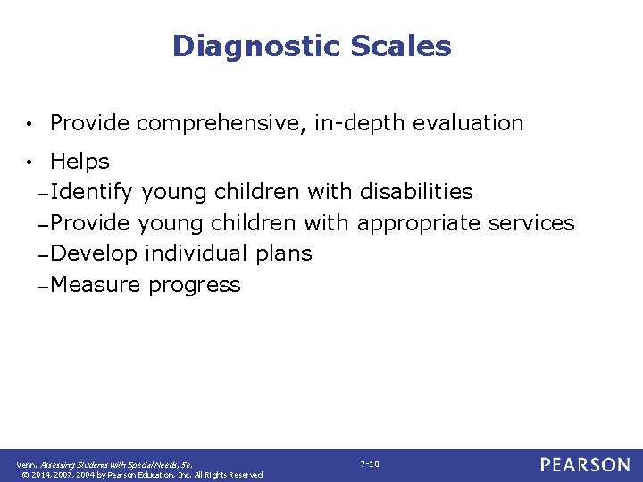 CHAPTER 7 Developmental Assessment Assessing Students with Special