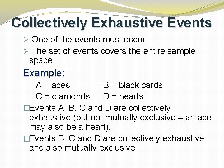 Business Statistics Probabilities and Distributions Basic Probability ...