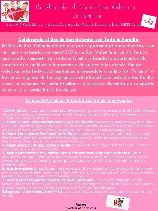 Celebrando el Da de San Valentn En Familia