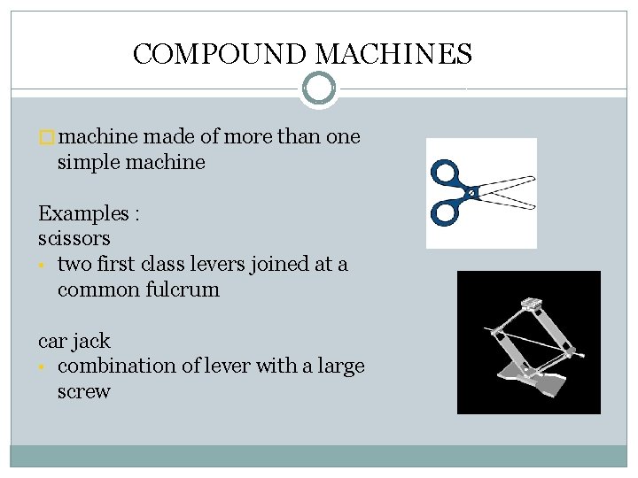 SIMPLE MACHINES THE LEVER FAMILY simple machines One