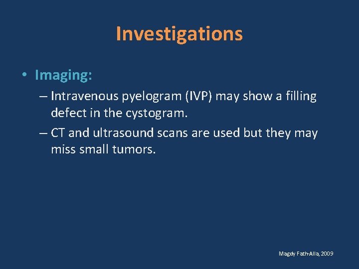 Bladder Cancer Magdy FathAlla 2009 Bladder Cancer Introduction