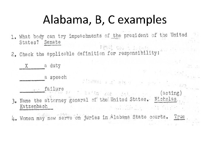 Literacy Tests Alabama Part A In Part A