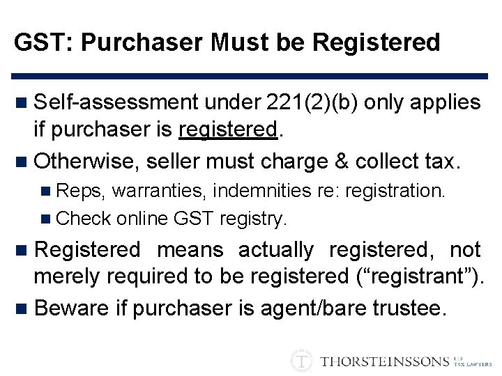 Commercial Real Estate Tax Issues GSTHST Withholding Tax