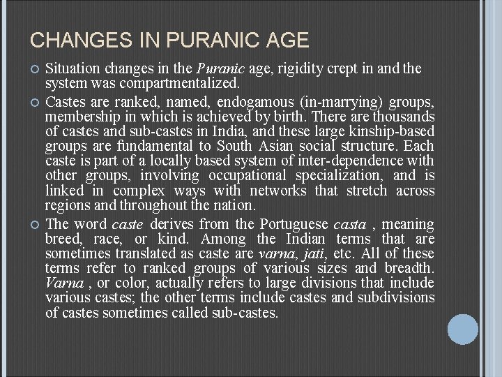 SOCIAL AND CULTURAL TRENDS IN ANCIENT INDIA Asst