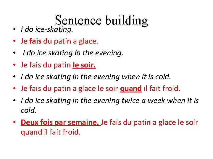 Sentence building They play cards Ils jouent aux