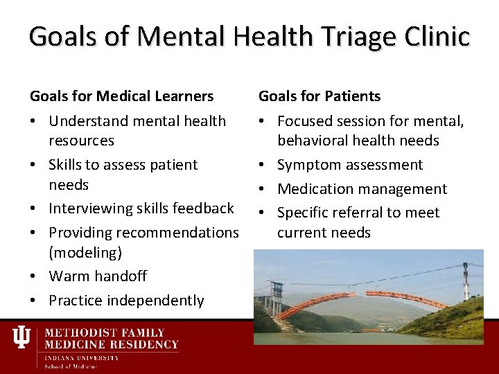 Mental Health Triage Clinic Intersection of Patient Care