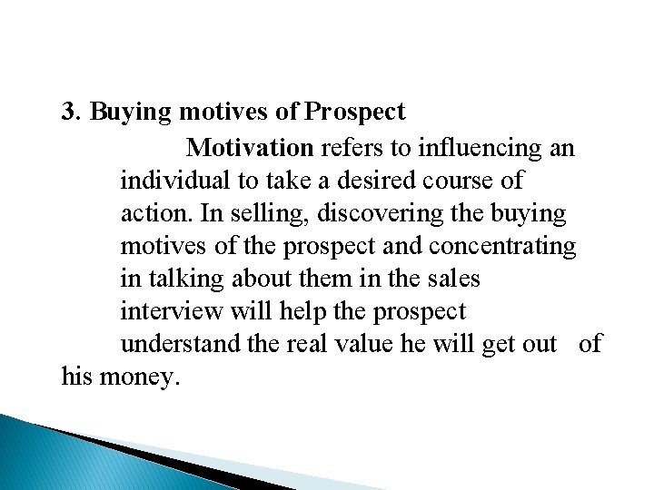 Professional Salesmanship Chapter 6 Knowing the Prospect Prepared