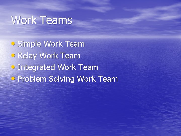 HFT 2220 Team Building Work Groups and Work