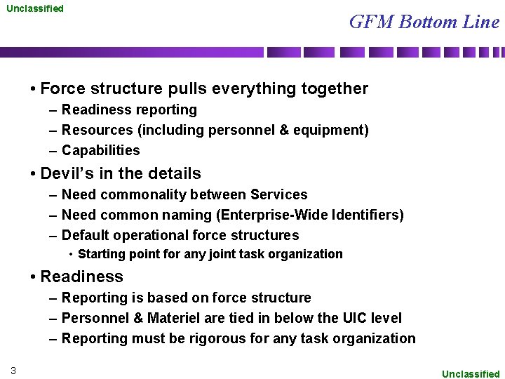 Unclassified Global Force Management Data Initiative Joint Staff