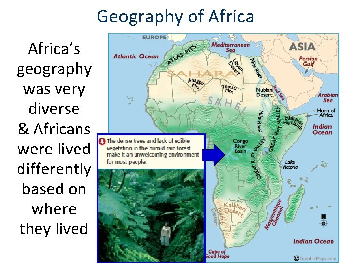 Geography of Africas geography was very diverse Africans