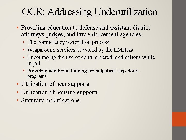 Outpatient Competency Restoration OCR Courtney Heard Ph D