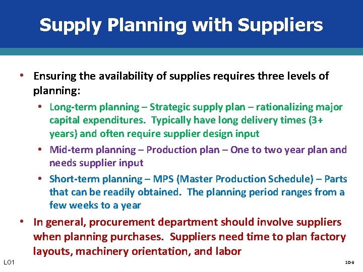 Supply Chain Management Principles LB 2 Supply Management