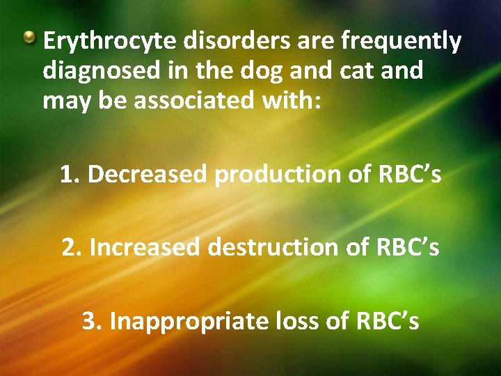 Anemia Erythrocyte Disorders Laboratory Procedures Anemia a condition